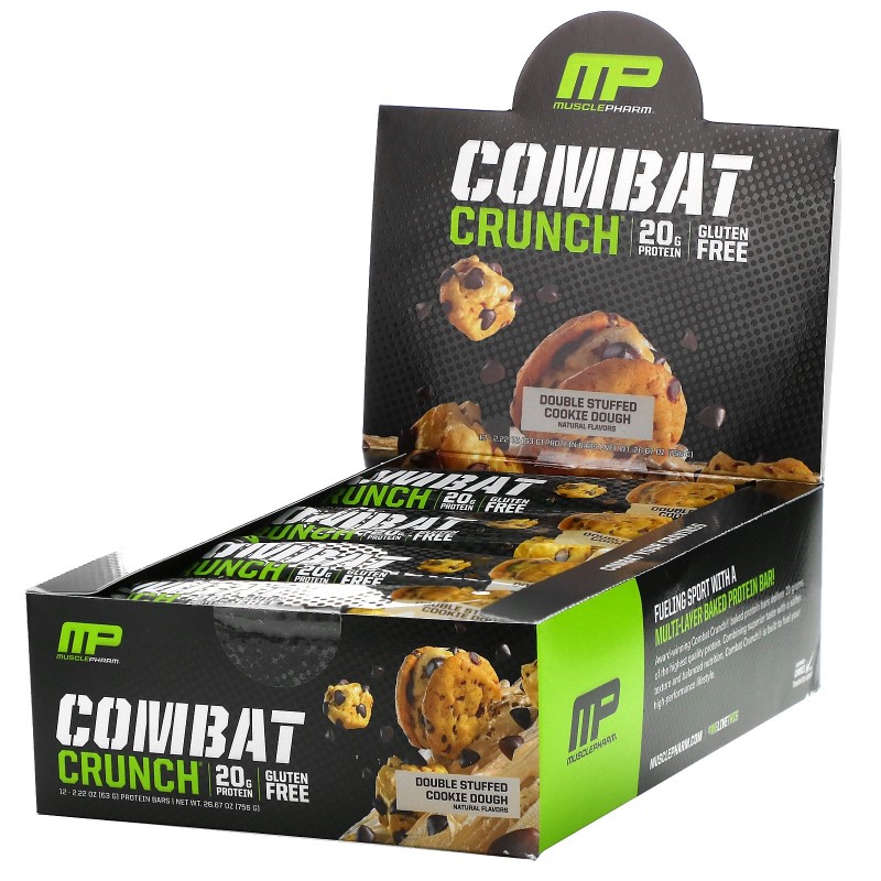 MusclePharm, Combat Protein Bar (63г), протеиновые батончики США купить ...