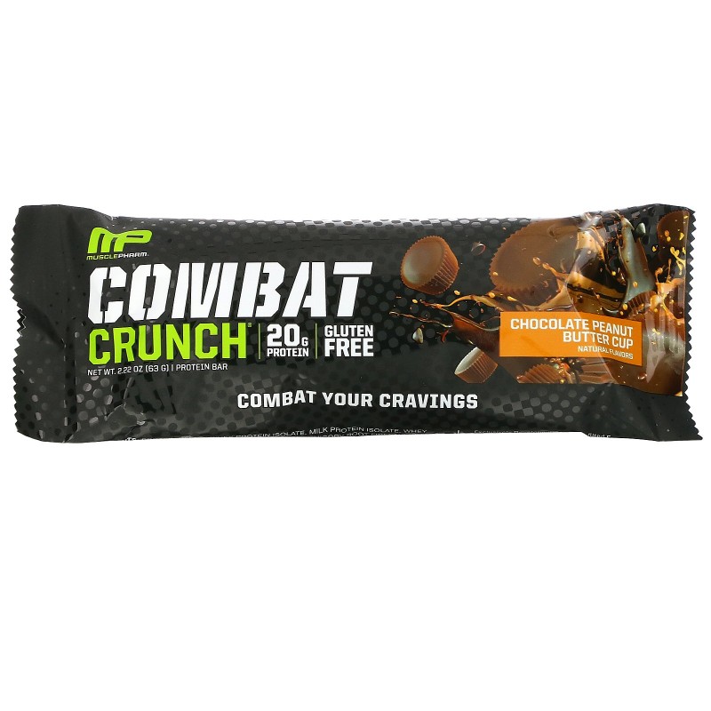 MusclePharm, Combat Protein Bar (63г), протеиновые батончики США купить ...